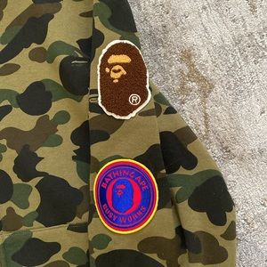 Bape | Sweaters | Bape Camo Hoodie With Patches Mens Xl | Poshmark